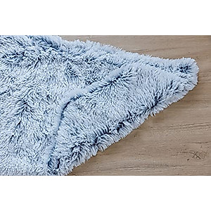 PJYuCien Fluffy Fleece Calming Pet Throw Blanket, Super Soft and Warm for Indoor Cats and Dogs, Small 16 * 24", Machine Washable, Grey Puppy Blanket