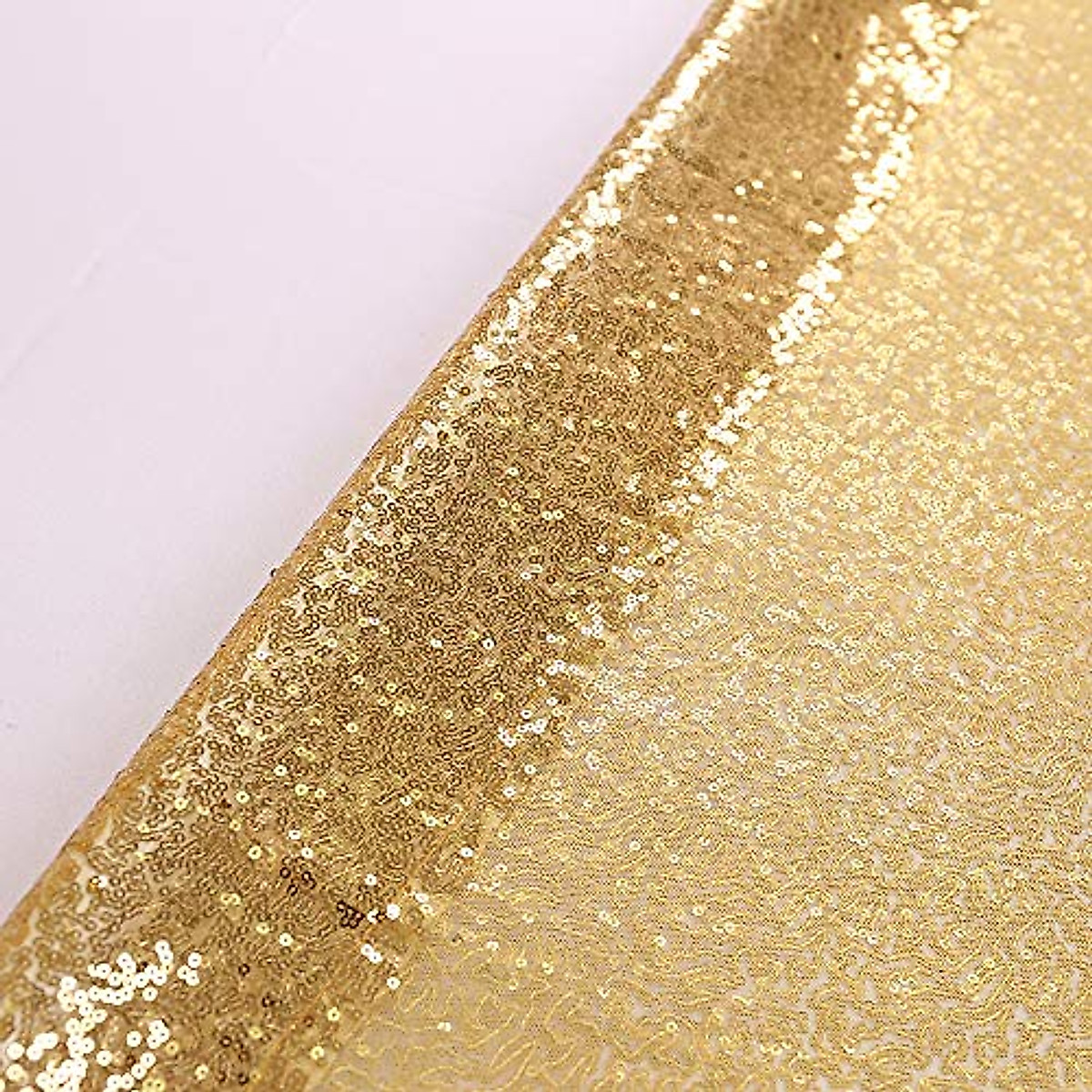 Trlyc Sequin Curtains Backdrops Glitter Gold Backdrop 2 Panels 2FTx8FT