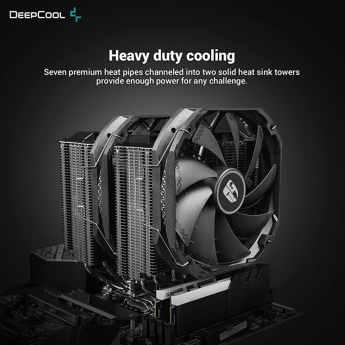 DeepCool ASSASSIN III CPU Air Cooler 280w TDP 7 Nickel Plated Copper Heatpipes Dual-Tower CPU Cooler 140mm Dual-Fan PWM 1400RPM with 90.37CFM Airflow for AMD AM4/AM5 Intel LGA 1700/1200/1151/1150/1155