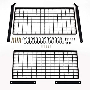 Miyili Wall Mounted Pot Rack with 2-Tier 15 Hooks, Kitchen Shelves Cookware Hanging Storage Organizer, 29.5 by13.7-inch (Black), KR300B2