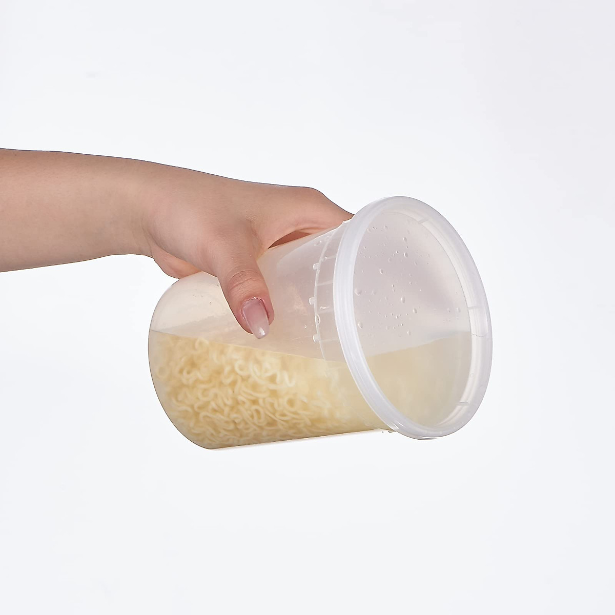 Jaluxing 32 oz. Plastic Deli Containers With Lids, 24 Sets - Leakproof, Stackable, BPA Free, Microwavable, Freezer Safe (Formerly FULING)