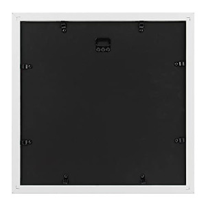 Frametory 12x12 White Picture Frame, Display Pictures 8x8 with Mat or 12 by 12 Without Mat, Square Wall Frame for Print and Diamond Painting - Wide Molding (12x12, White)