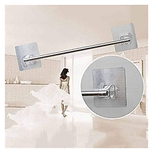 Towel Racks Towel Holder Shelf Bath Stainless Steel Bath Towel Holder Self Adhesive Wall Mounted Hanger Single Rod Organiser for Home Kitchen Bathroom