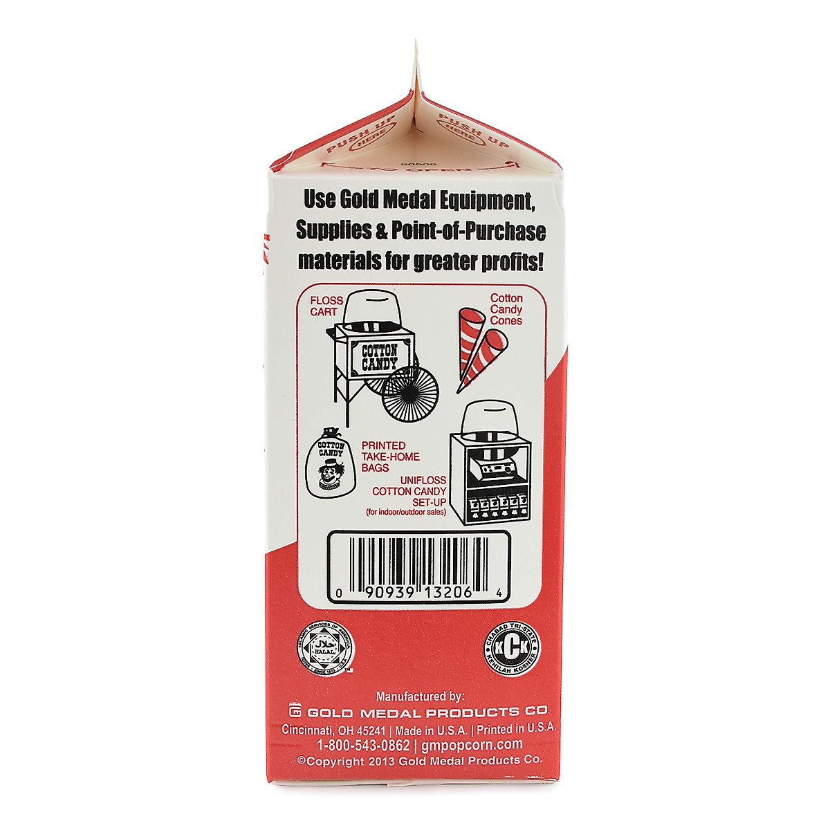 Gold Medal Cotton Candy Flossugar, Blue Raspberry and Cherry, 52 oz - 1/2 Gallon, 2 Pack