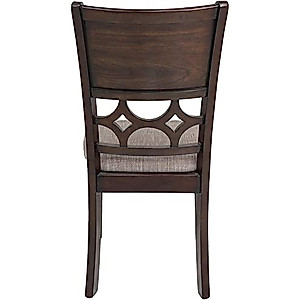 New Classic Furniture Mitchell 5-Piece Dining Set with 1 Table and 4 Chairs, Brown Cherry