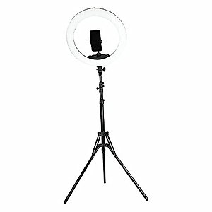 Ring Light - 18 inch 52 W Dimmable LED Ring Light Kit with Stand Adjustable 3200-5500 K Color Temperature Lighting for Vlog, Makeup, YouTube, Photo,Camera,Video - Control with Remote