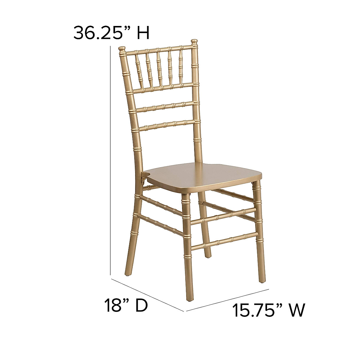 BizChair Gold Wood Chiavari Chair
