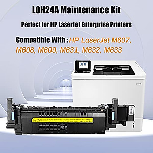 L0H24A Fuser Maintenance Kit(L0H24-67901,J8J87-67901,J8J87A-AP) Compatible with hp Laserjet M607, M608, M609, M631, M632, M633 Series Printers,Includes RM2-1256 Fuser(110V)