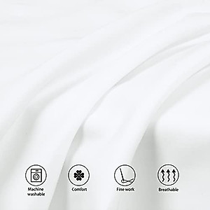 NTBAY 2 Pack 500 Thread Count 100% Egyptian Cotton 13x18 Toddler Pillowcases, Super Soft and Breathable Envelope Closure Travel Kids Nursery Pillow Cases, 13x18 Inches, White