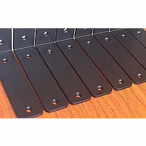 8 Pack - L 6" x H 4" x W 1.5", 5mm Thick Black L Shelf Bracket, Iron Shelf Brackets, Metal Shelf Bracket, Industrial Shelf Bracket Decorative Shelving, Shelf Supports with Screws