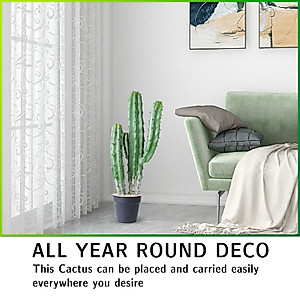 AntHousePlant Artificial Cactus Fake Big Cactus 25 Inch Faux Cacti Plants for Home Garden Office Store Decoration