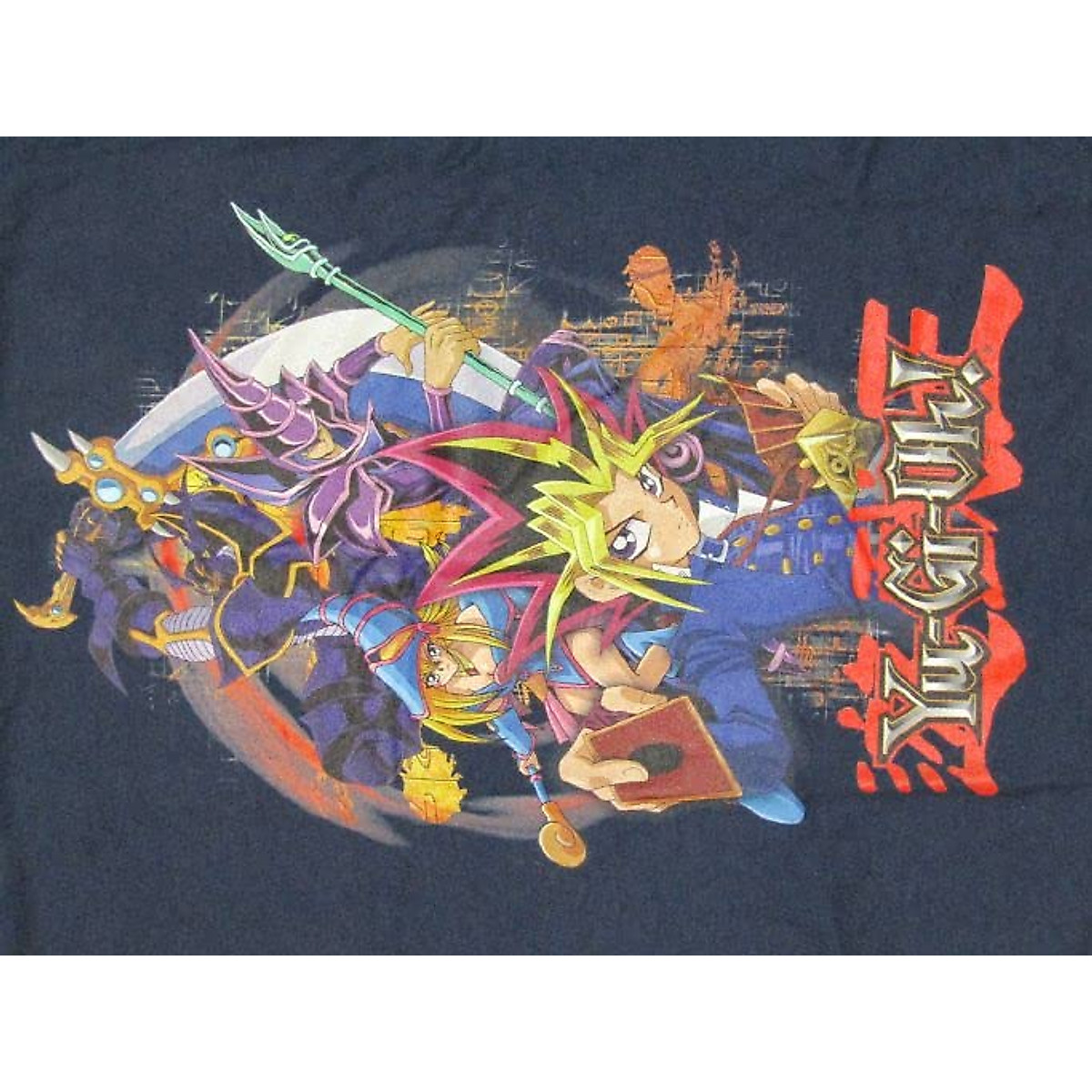 Yami Yugi and His Cards Yu-Gi-Oh! Character Boys Navy Blue Graphic Tee -XL