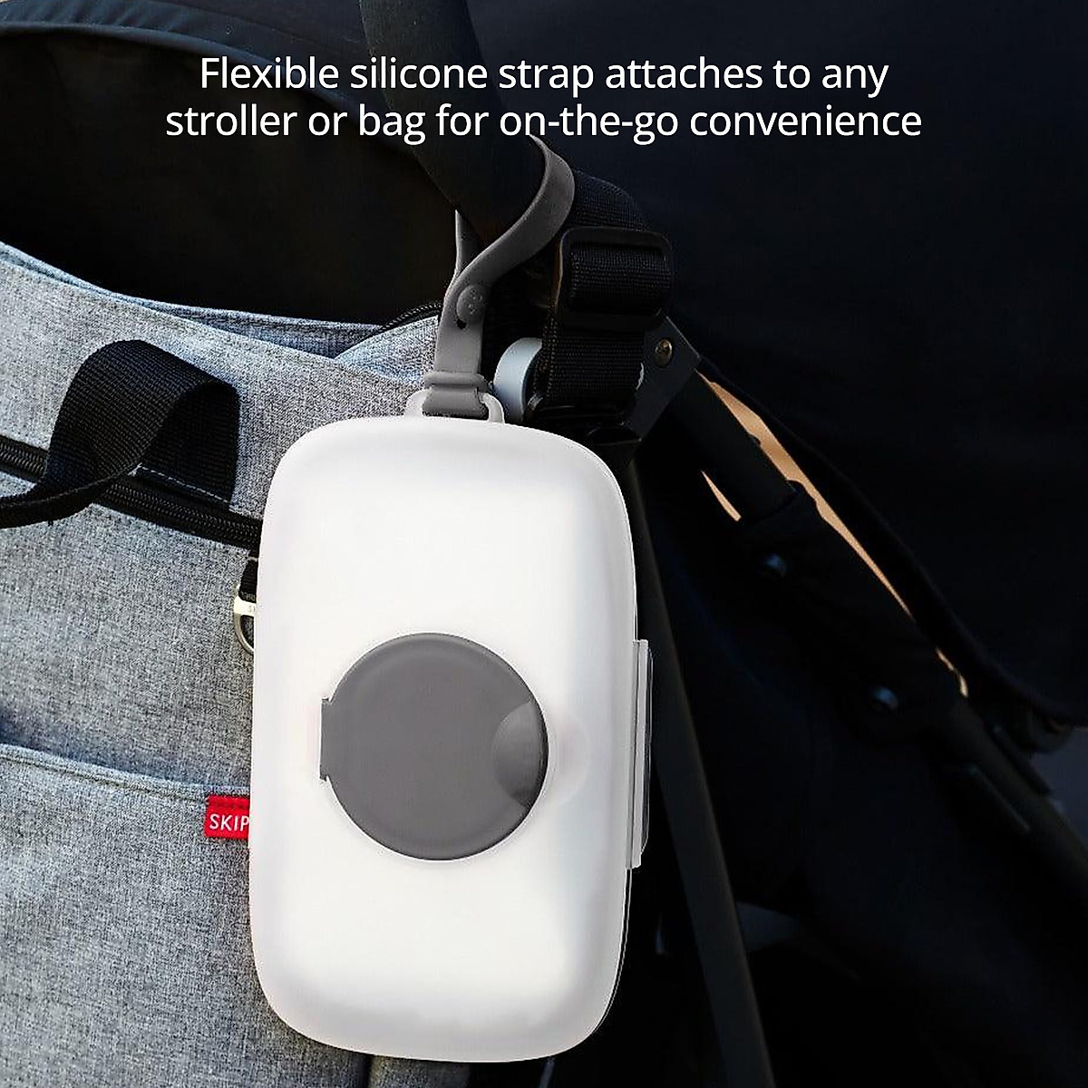 Skip Hop On-The-Go Wipes Dispenser, Grab & Go, Grey