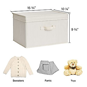 StorageWorks 2-Pack Storage Baskets for Shelves + 3-Pack Storage Bins with Lids