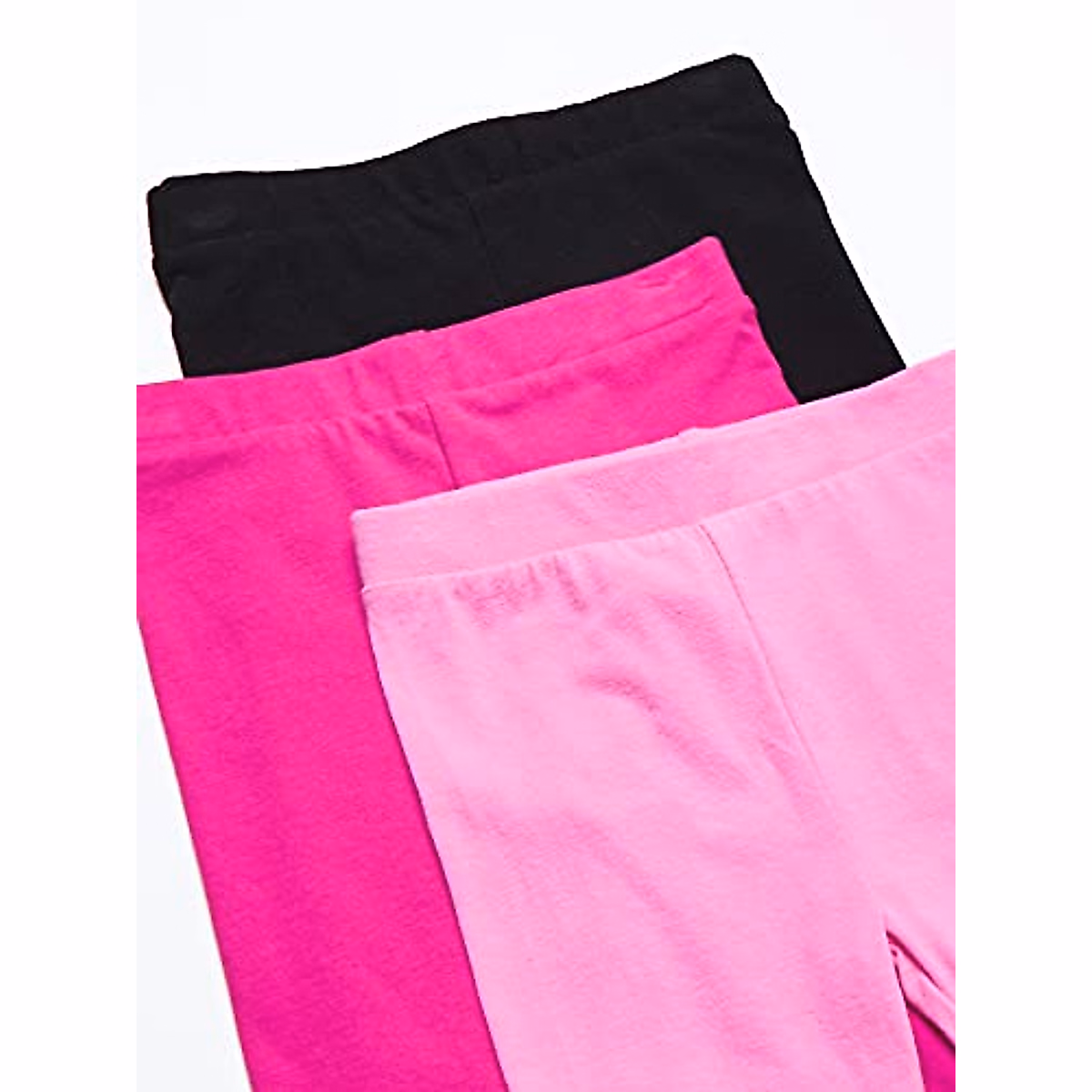 Hudson Baby Unisex Baby Cotton Pants and Leggings Pink Black, 3 Toddler