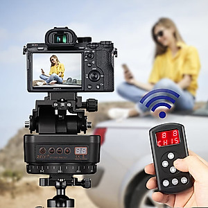Mcoplus YT-1000 Remote Control Pan Tilt Head, Automatic Motorized Rotating Panoramic Head for Smartphones/DSLR Cameras/Action Cameras (Limited Weight Under 1kg)