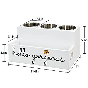 Unistyle Hello Gorgeous Hair Tool Organizer for Bathroom,Blow Dryer Holder Hair Tools Styling Supplies Organizer Bathroom Organizer Countertop Vanity Organizer for Accessories, Makeup, Toiletries