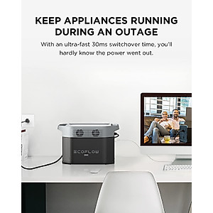 EF ECOFLOW Portable Power Station DELTA Max 2000, 2016Wh Expandable Capacity, 1.8H to Full Charge, Solar Generator for Home Backup, Emergency, Outdoor Camping(Solar Panel Optional)