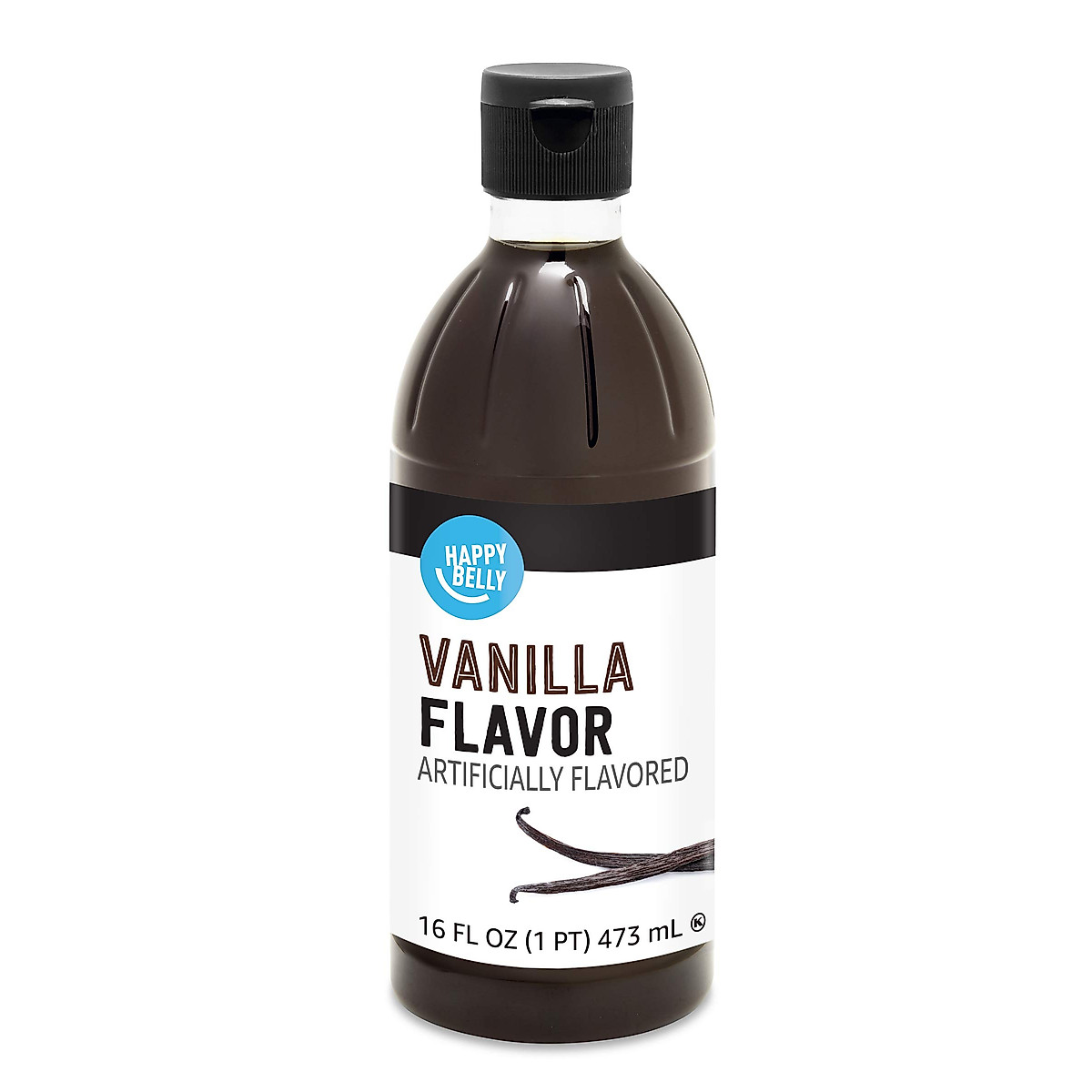 Amazon Brand - Happy Belly Vanilla Flavor, 16 fl oz