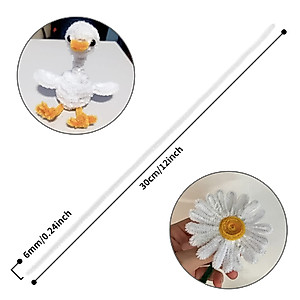 Cuttte Pipe Cleaners Craft Supplies - 100pcs White Pipe Cleaners Craft and 100pcs 10 Colors Pipe Cleaners, Craft Kids DIY Art Supplies, Pipe Cleaner Chenille Stems