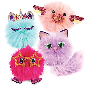 Make It Real DIY Cuddle Mob Kit - Create 4 Adorable Pom Pom Characters with 36 Pieces - All-in-One Arts & Crafts Set for Tweens & Girls - Fun, Skill-Building Craft for Kids Ages 8+ Creative Gift