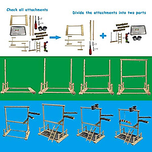 kathson Bird Play Stand Parrot Perch Stand Natural Wood Bird Playground Playstand for Cockatiel Conures Parakeet Parrots Budgie Lovebird Finch Small Birds