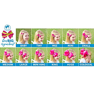 Wee Ones Baby Girls' Medium Classic French Satin Hair Bow on a WeeStay Clip w/Knot Wrap Center - White,One Size