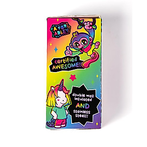 A FOR ADLEY Merch Official Product Adley's Super Cold and Colorful Neon Rainbow Water Bottles For Fun, School, Travel or Anytime You Would Want a Cold Drink (Neon Pink)