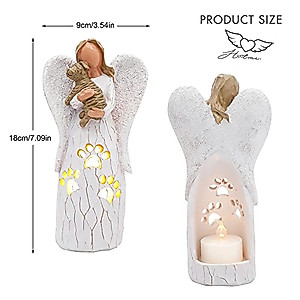 BEARAE Dog Memorial Gifts, Dog Candle Holder Statue, Pet Memorial Gifts, Pet Loss Gifts, Bereavement Gifts, Pet Sympathy Gifts for Loss of Dogs