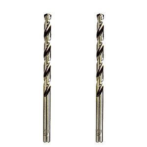 MAXTOOL 9/64" 2pcs Identical Jobber Length Drills HSS M2 Twist Drill Bits Fully Ground Bright Straight Shank Drills; JBF02W13R09P2