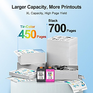 WEKVA Remanufactured Ink Cartridge Replacement for HP Ink 63 63XL Works for HP OfficeJet 3830 4650 4655 5255 5258 5200 3833 Envy 4520 4512 DeskJet 1112 2130 3630 3633 Printer (1 Black,1 Color,2 Pack)