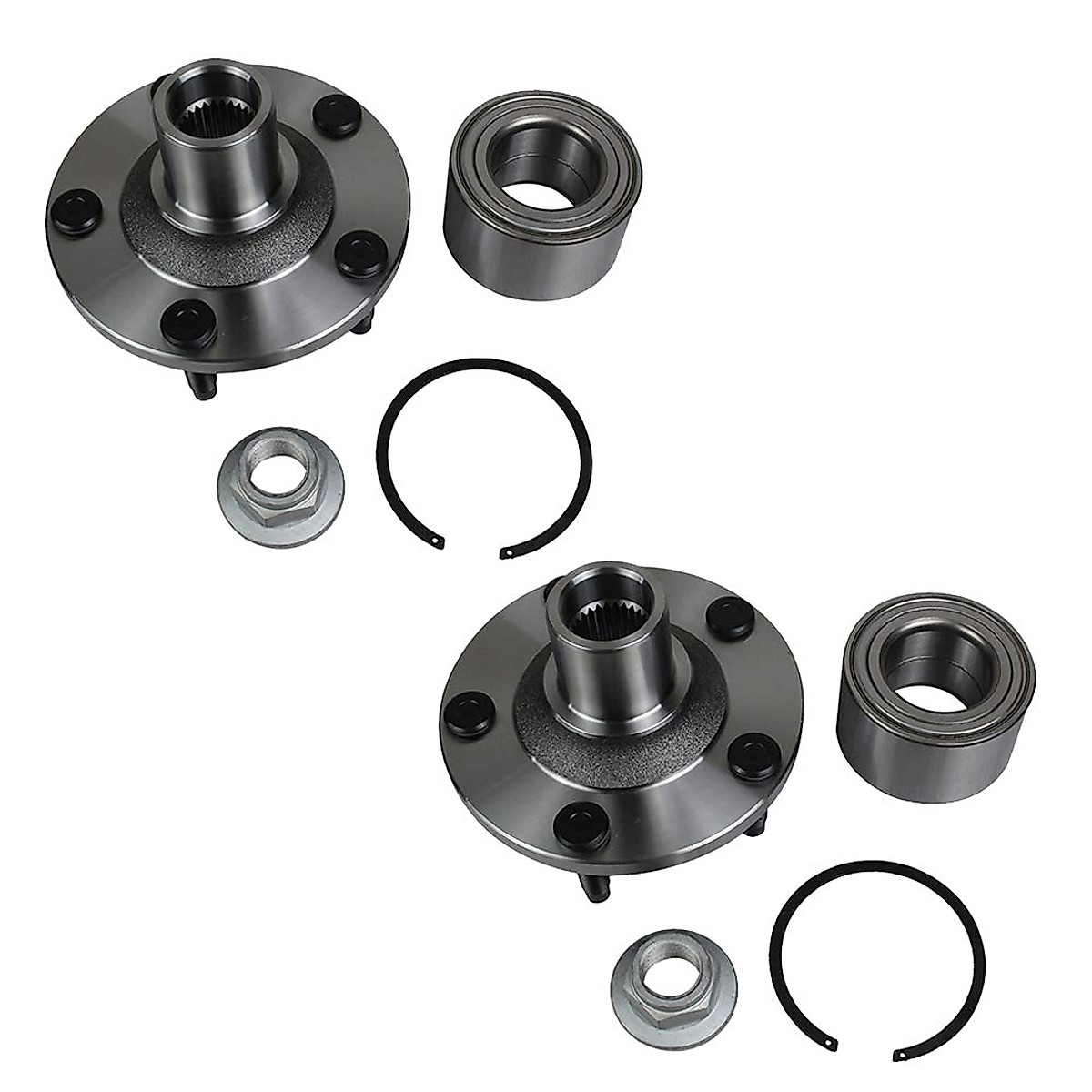 Autoround 518515 Pair Front Wheel Hub and Bearing Assembly Compatible with Ford Escape 2001-2012, Mazda Tribute 2001-2011, Mercury Mariner 2005-2011 5 Lugs