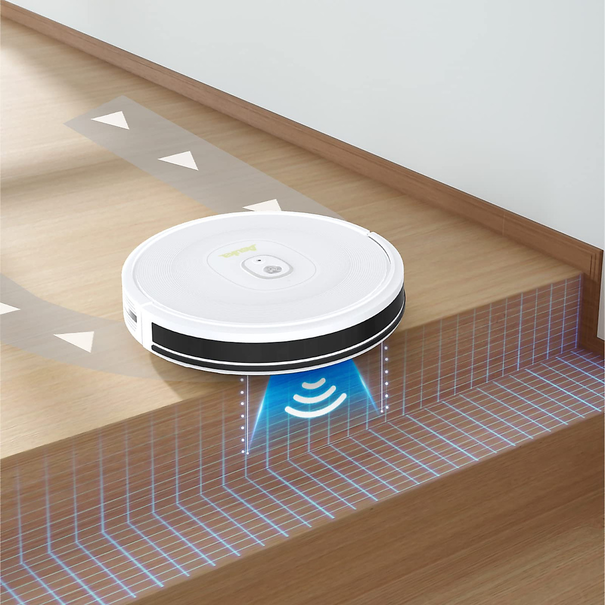 Asuka Robot Vacuum Cleaner S1 - Quite Robotic Vacuum Cleaner No-Go Areas 2000Pa Slim Design Robot Vacuums Carpets Boost Intellect Self-Charging Vacuum Cleaner for Pet Hair- White