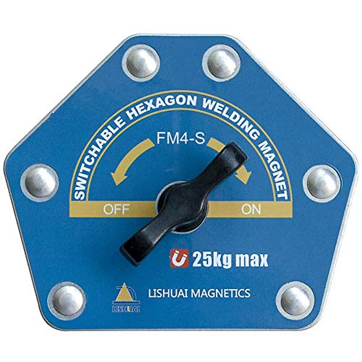 Multi-Angle Welding Magnets Holder Tool - Neodymium Magnetic Welding square, 55LBS Strong Hand Tools With Switch, Hexagon Multi-Angle Magnets: 30°, 45°, 60°, 75°, 90°, 105°, 120°, 135°, 150°(Small)