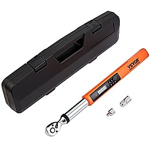 VEVOR Digital Torque Wrench, 3/8" Drive Electronic Torque Wrench, Torque Wrench Kit 3.7-37ft.lb/5-50n.m Torque Range Accurate to ±2%, 3-Mode Adjustable Torque Wrench Set with LED Buzzer Calibration