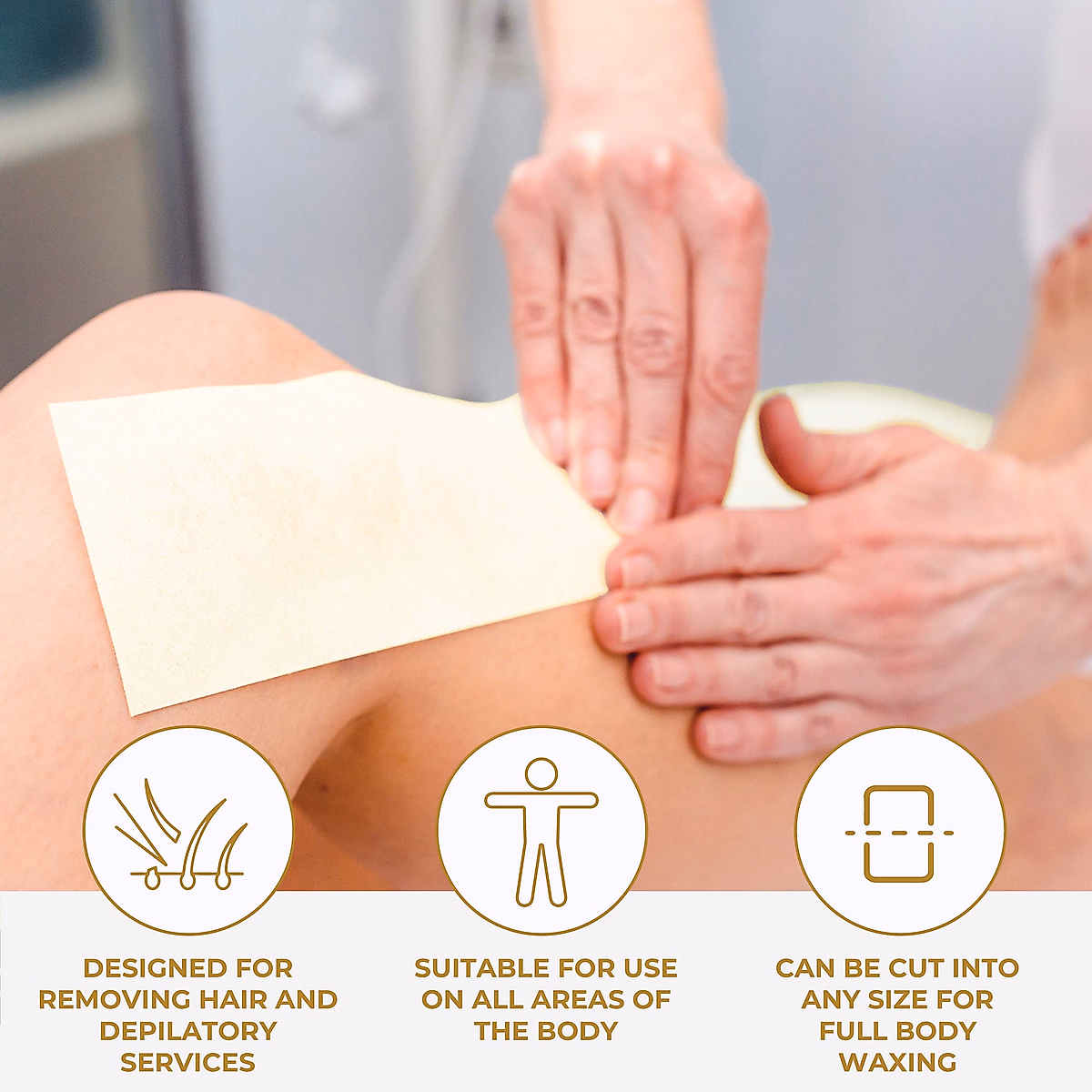 ForPro Professional Collection Natural Muslin Epilating Roll, Tear-Resistant, for Hair Removal, 3.25” W x 40 Yds