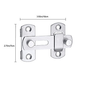 Xisakaca Stainless Steel Gate Flip Latch Lock, 180 Degree Flip Sliding Barn Door Lock, Safe barn Door Locks for Household, Shed, Sliding Doors, Garage, Outdoor Fence