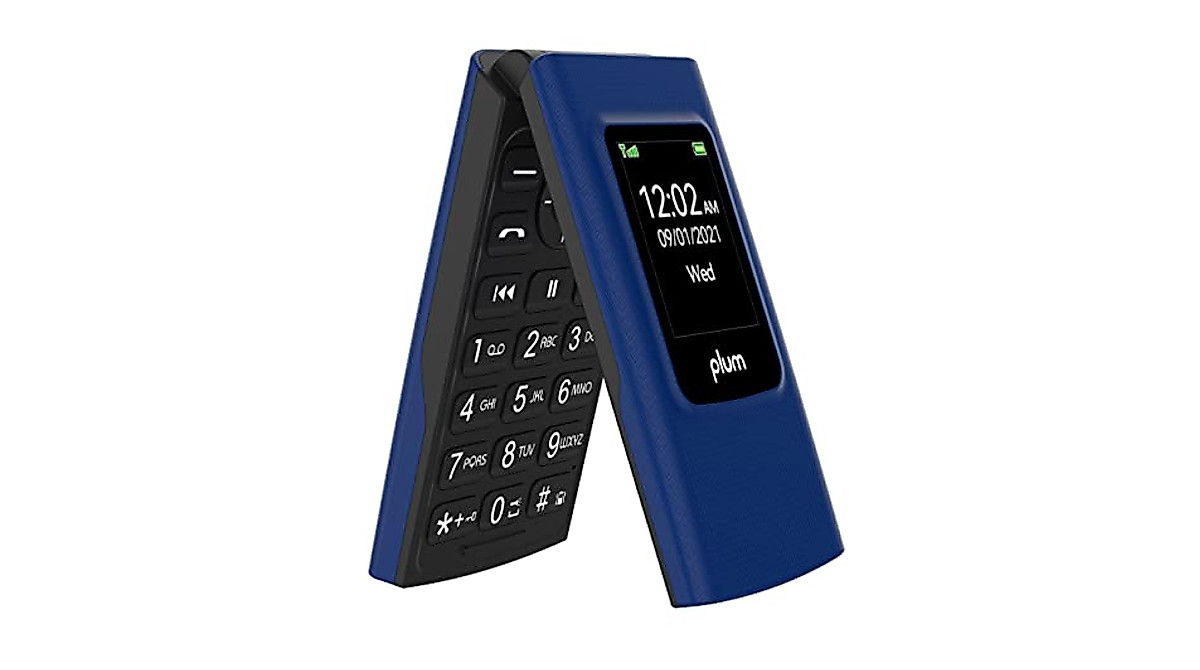 Plum Flipper 4G LTE Flip Phone - Blue - Unlocked