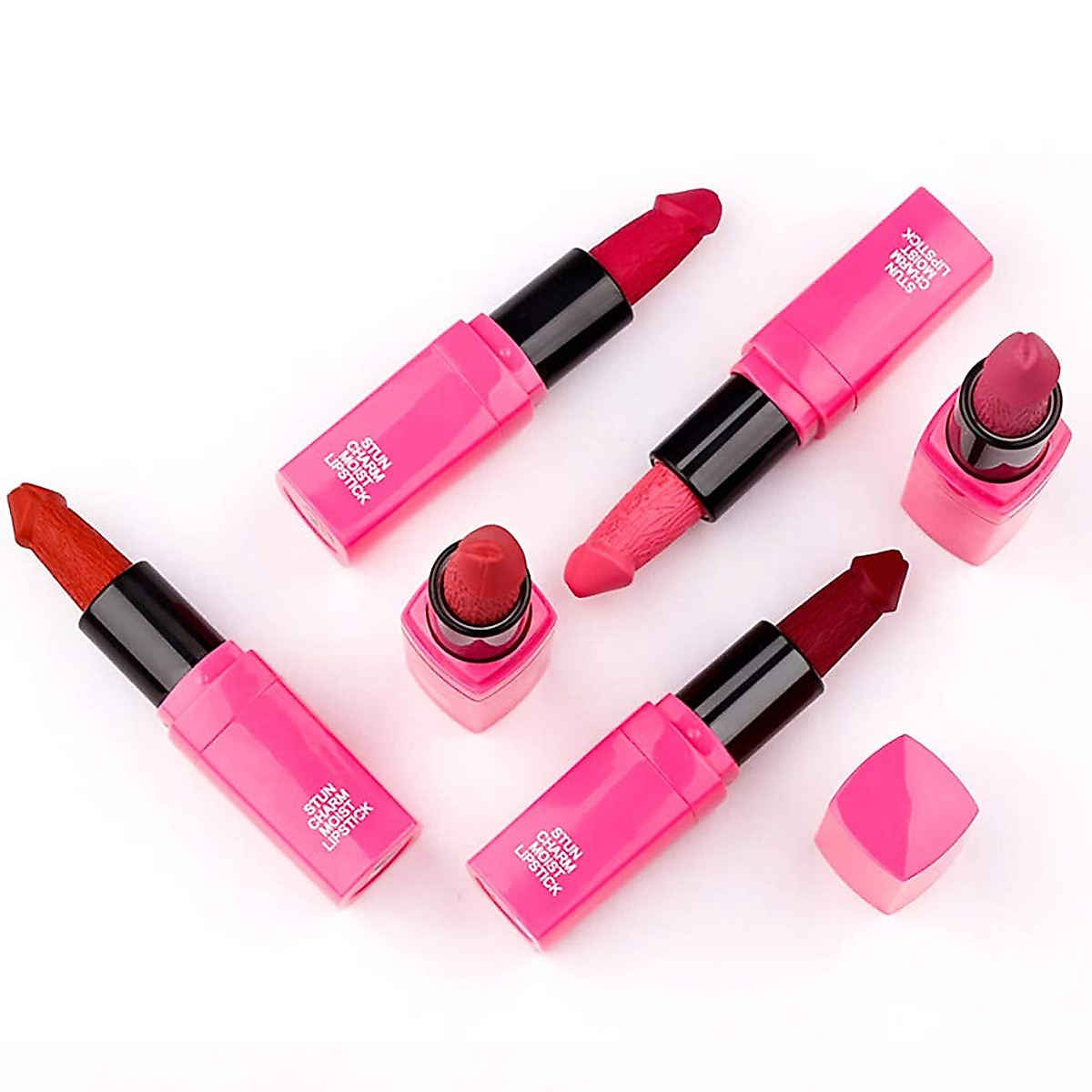 Rngduo Mushroom Head Lipstick For Women&Girls Velvet Matte High Pigmented Lustrous Lipcolor Lip Glosses Lip Liner Makeup