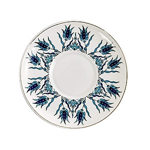 KARACA İznik New Form Set of 6 Coffee Cups 90 cc, Small Porcelain Espresso Cups and Saucers, Turkish Coffee Cup, Set of 6 Demitasse Cups 3 oz Ounce for Specialty Coffee Drinks, Single/Double Espresso