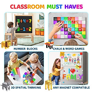 Hiwawind Magnetic Blocks 30pcs, Toddler Toys for Boys and Girls,Large 1.18 Inch Magnet Building Toys,Creative STEM Montessori Sensory Toys, Magnet Toys for Kids Age 3 4 5 6 7 8 Year Old