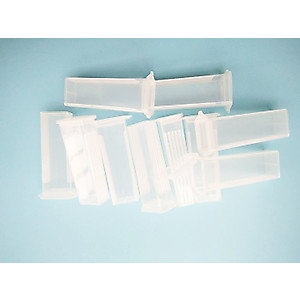 50 PCS Plastic Rectangle Microscope Glass Holder Slide Box for 5 Slides (50)