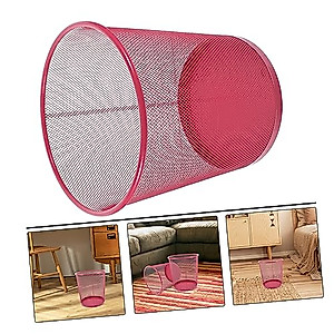 VILLCASE Small Wastebasket Small Metal Trash can Storage Box Trash can Small Trash can Office Trash bin Trash can for Bathroom no Cover Home Field Barbed Wire Storage Bins