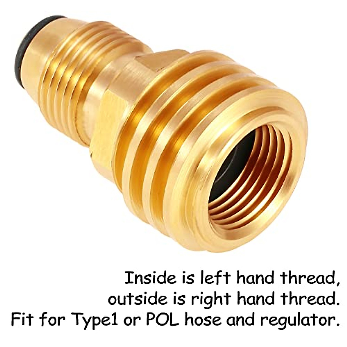 Uenede Brass Propane Tank Adapter Converts POL LP Tank Service Valve to QCC1/Type1 Hose or Regualtor Old to New Type Connection