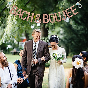 Dalaber Bach & Boujee Banner, Bridal Shower, Bachelorette Party Decorations Supplies, Rose Gold