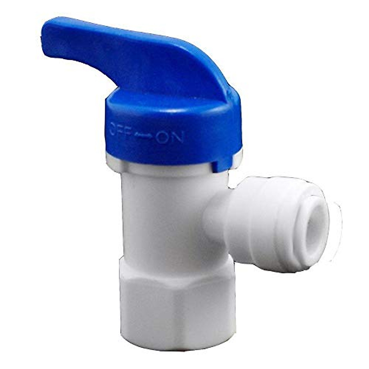 Tank Ball Valve for Reverse Osmosis RO Water Storage Tanks 1/4" FNPT x 1/4" Quick Connect Tube