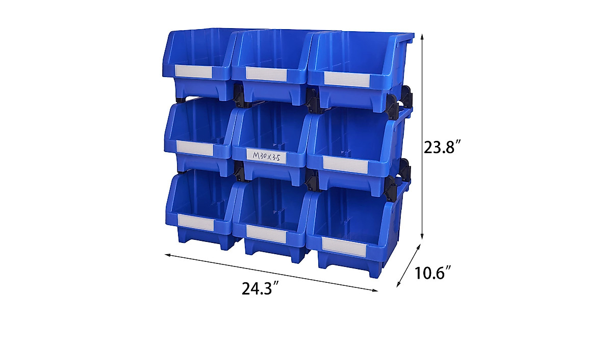 Aerkaa Stackable Storage Bins for Garage & Home Organization