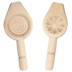 Onart Home - 2 Pack - Cookie Molds for Baking | Maamoul Molds Traditional Handmade | Biscuit Cake Pastry Cookie Cutter | Mid-Autumn Festival Practical Hand Pressed Cake Mold