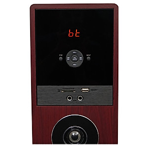 Rockville TM80C Cherry Powered Home Theater Tower Speakers 8" Sub/Bluetooth/USB