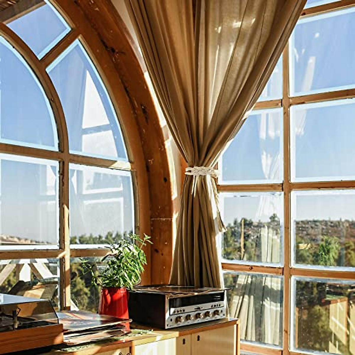 Garneck 2pcs Curtain Buckle Magnetic Curtain Holdbacks Window Blackout Clasp Chinese Knot Curtain Tie Magnetic Buckle Curtain Rope Magnetic Curtain Clip Office Cotton Rope Bohemian Hanger